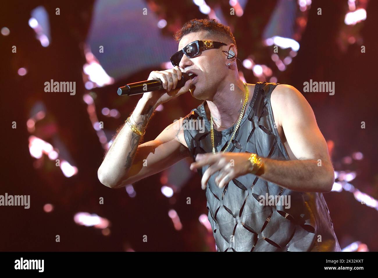 Roma, Italy. 23rd Sep, 2022. The Italian rapper Marracash, pseudonym of ...