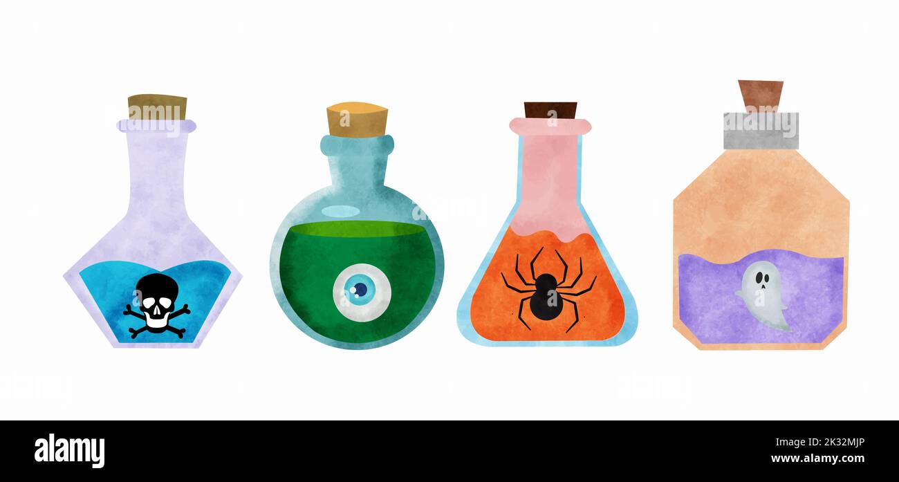 Poison bottles set Cut Out Stock Images & Pictures - Alamy