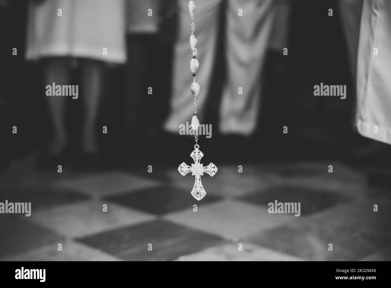 A cross at the religious Mass of Santo Antonio de Categero in Rosario ...