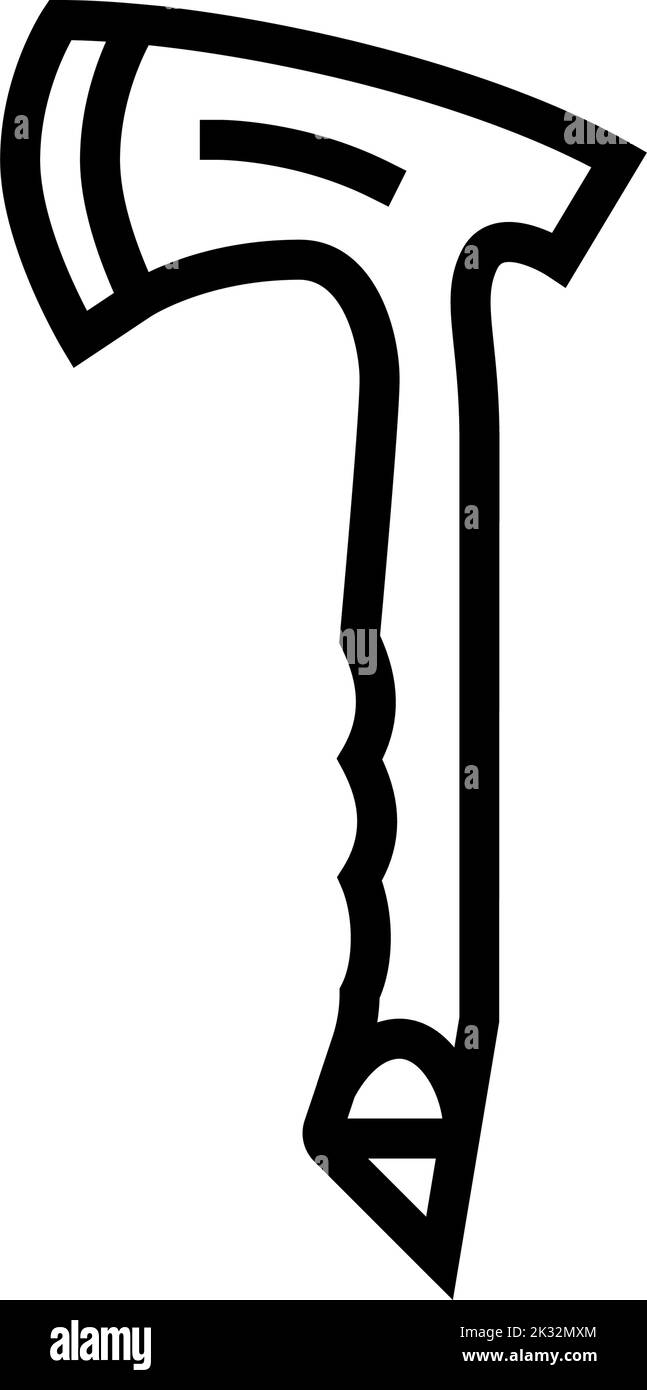 throwing axe tool line icon vector illustration Stock Vector Image ...