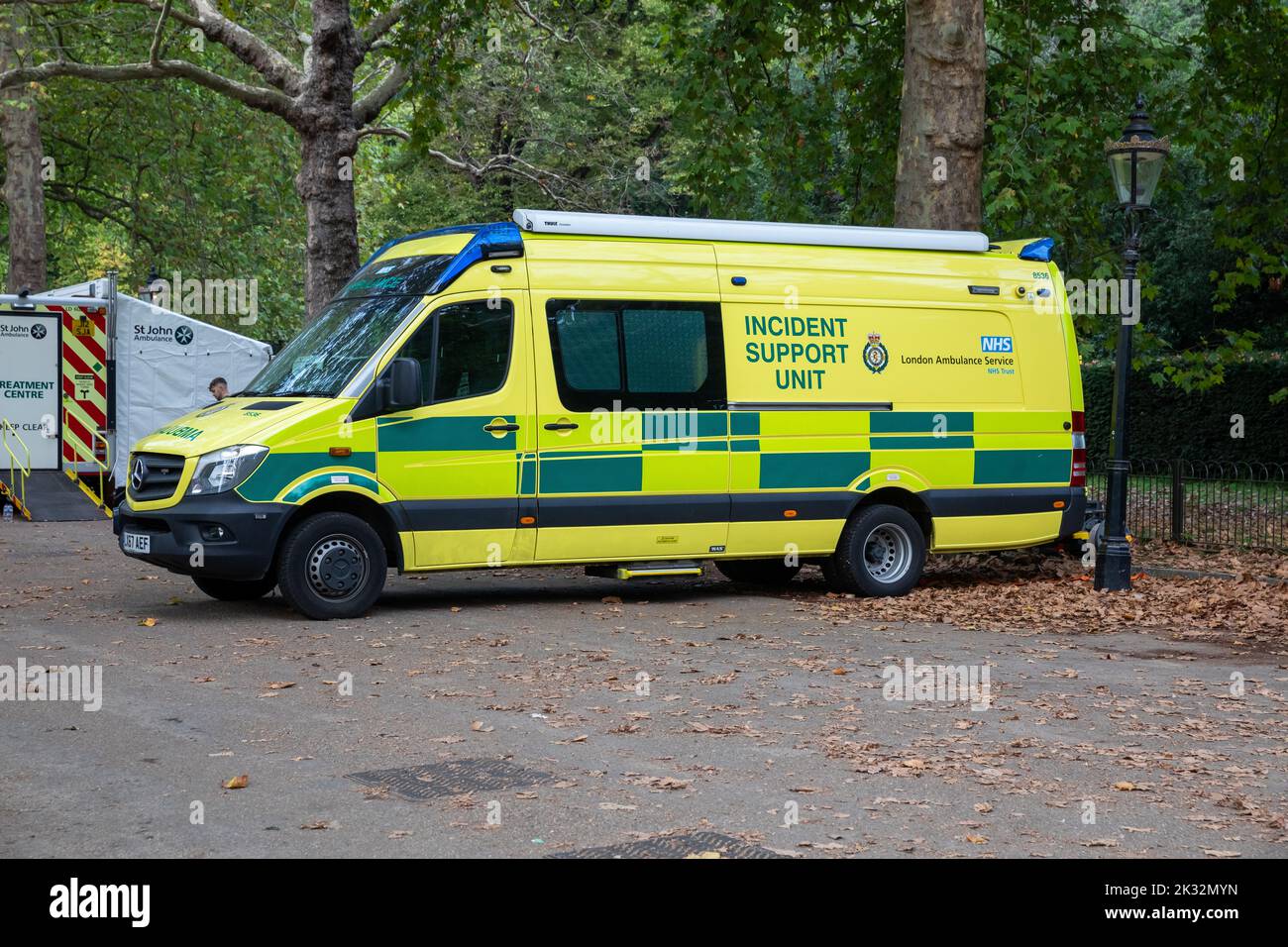 Incident Support Unit parked In London after the death of Her Majesty ...