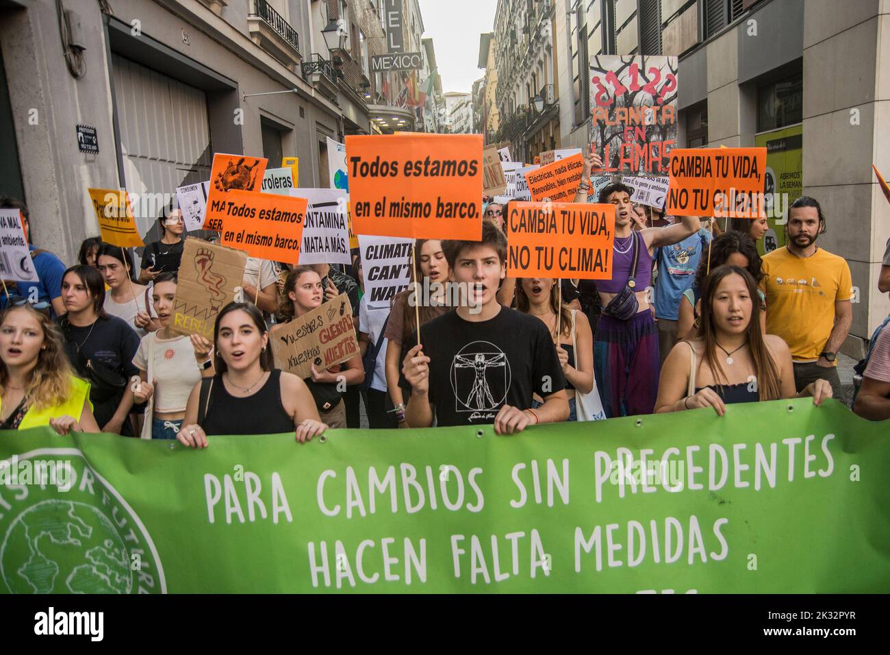 Madrid, Spain. 23rd Sep, 2022. The international youth movement against ...