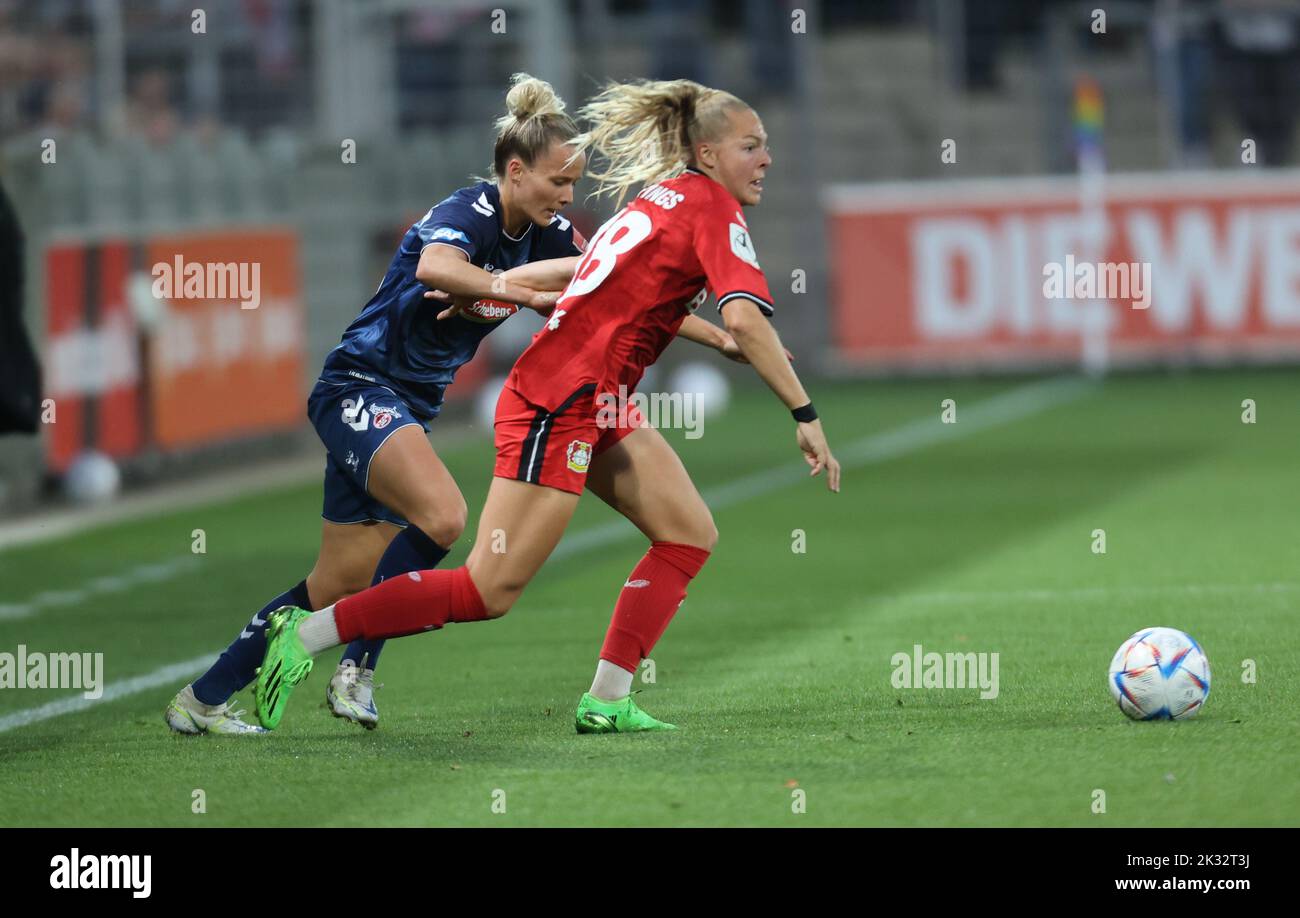 Leverkusen, Germany. 23rd Sep, 2022. Flyeralarm Women Bundesliga ...