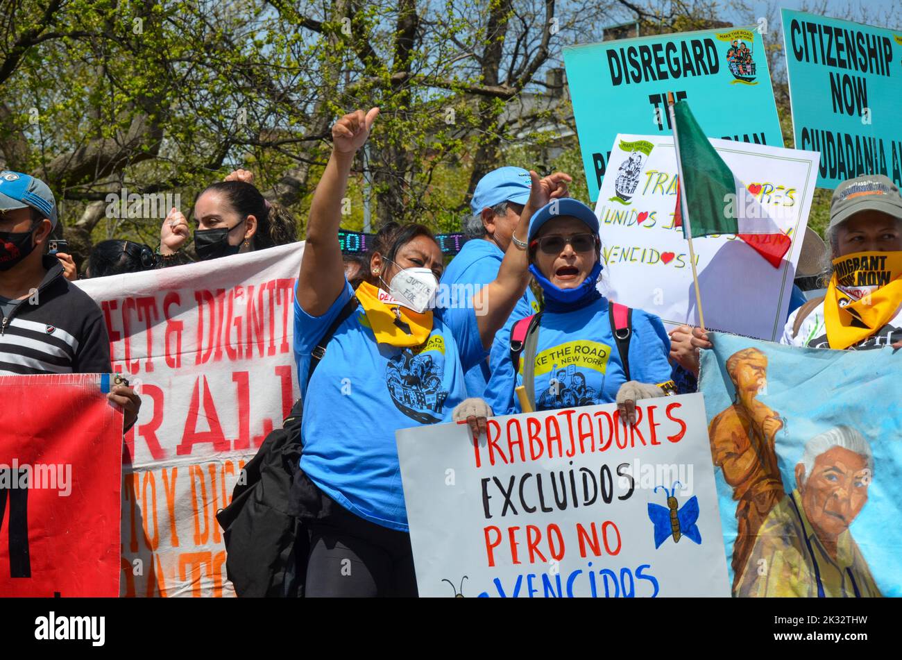 The May day parade in New York Stock Photo - Alamy