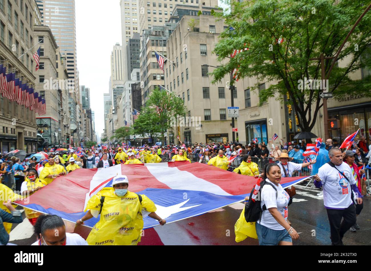 The historic 65th annual Puerto Rican Day Parade in New York City with ...