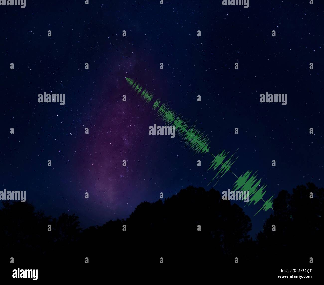 Signal from space sent years ago finally reaching earch Stock Photo - Alamy
