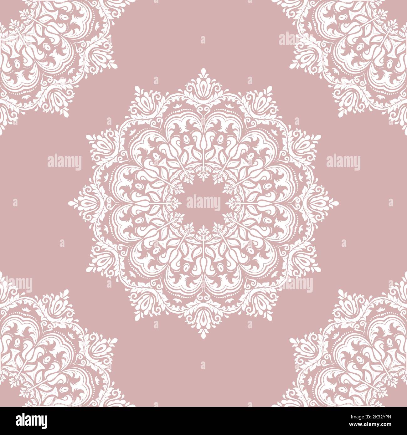 Purple And White Damask Background