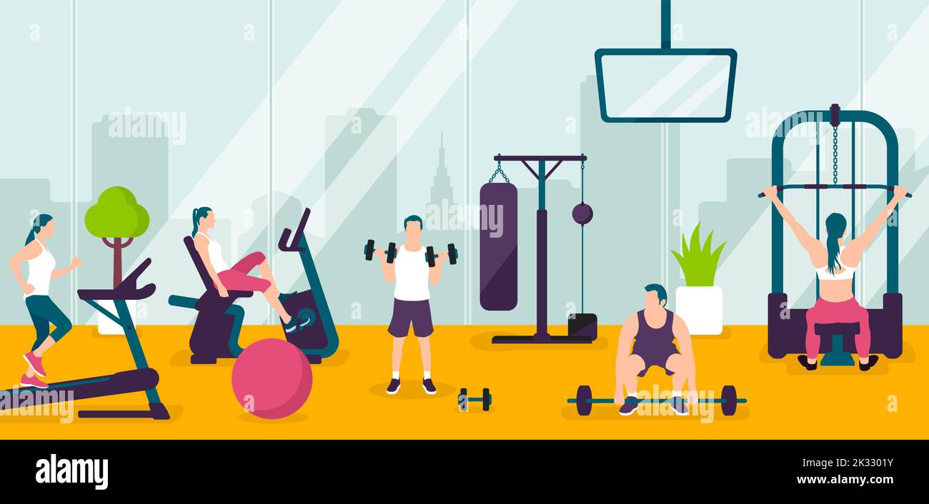 People Working Out Clip Art