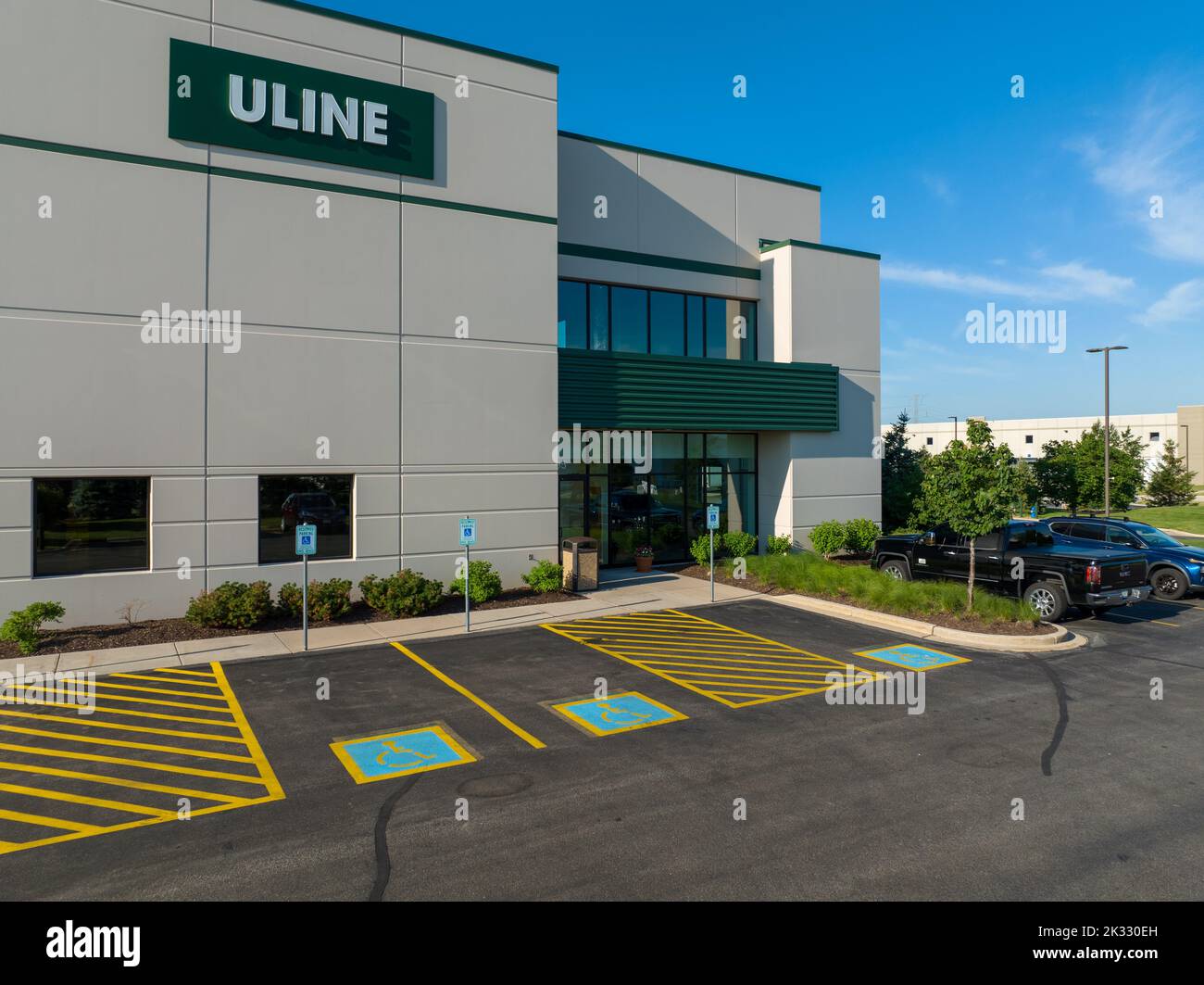 A beautiful shot of the Uline Warehouse in Kenosha Wisconsin Stock ...