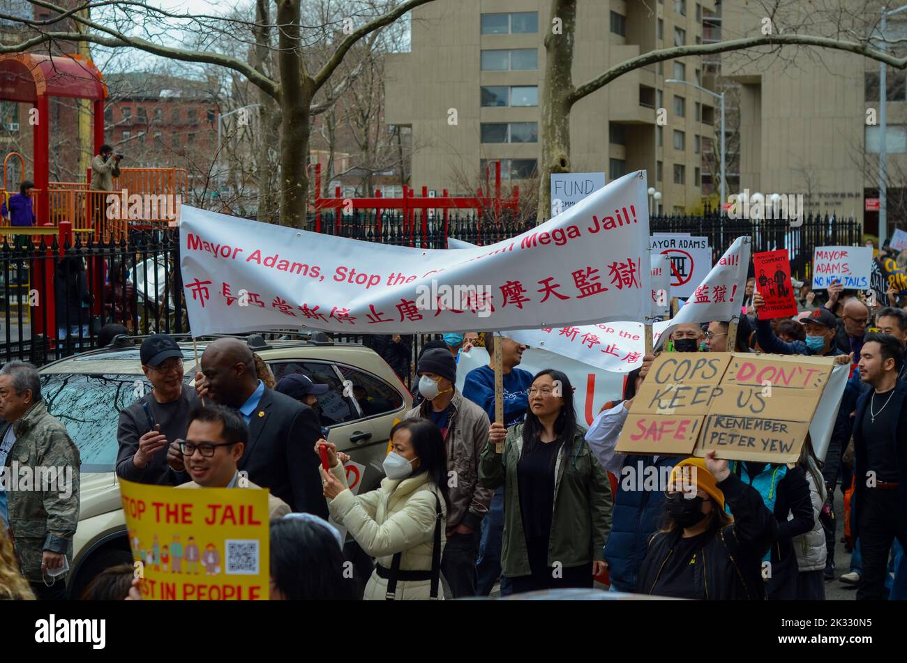 Concerned citizens marching through Chinatown to tell the Mayor to stop ...