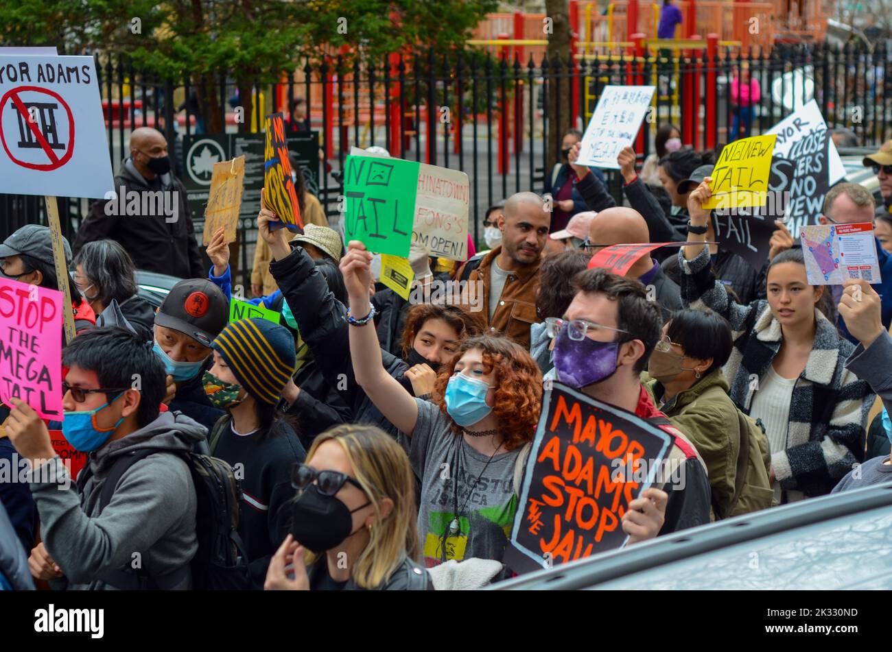 Concerned citizens marching through Chinatown to tell the Mayor to stop ...