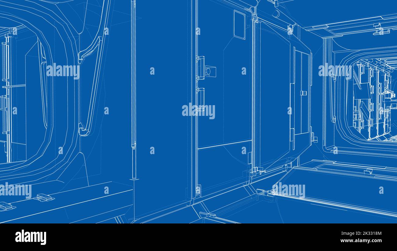 Interior of the space station. Vector Stock Vector Image & Art - Alamy