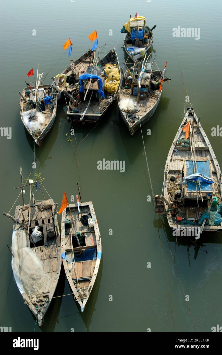 Fishing boats parked at at Anjarla creek taluka Dapoli district ...