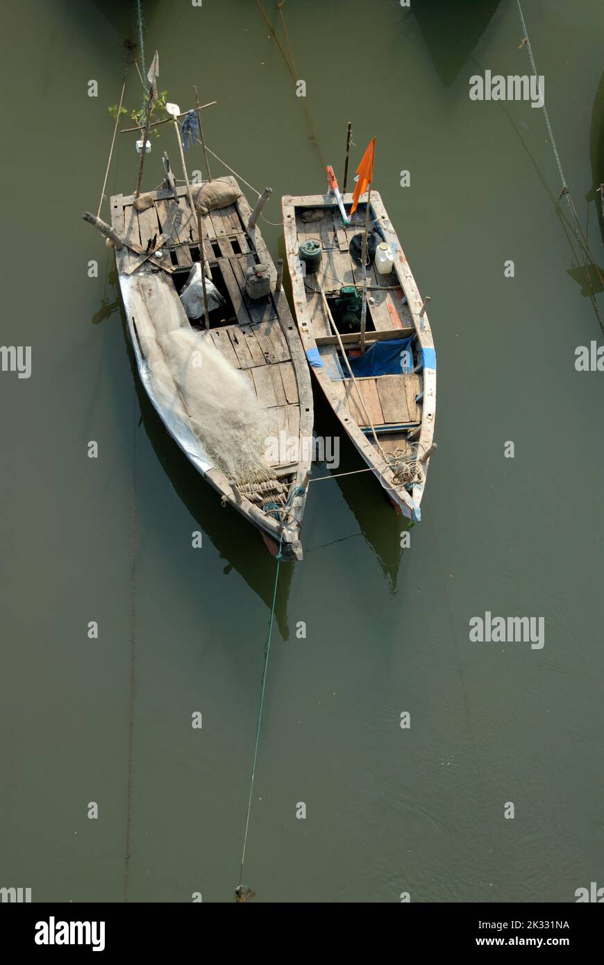 Fishing boats parked at at Anjarla creek taluka Dapoli district ...