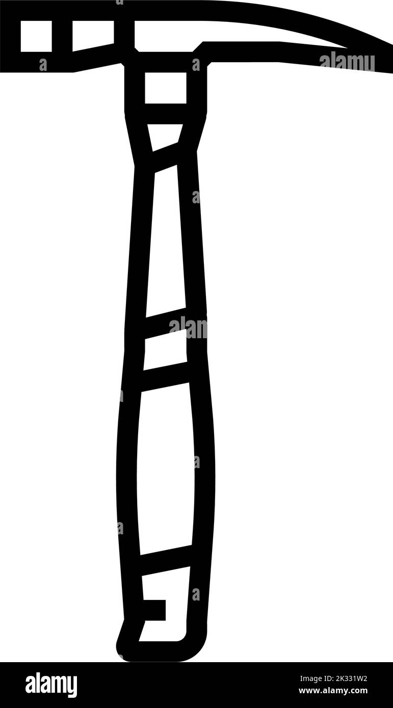 brick hammer tool line icon vector illustration Stock Vector Image ...