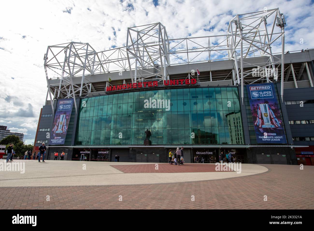 General view outside Old Trafford Stadium ahead of the 25th Betfred ...