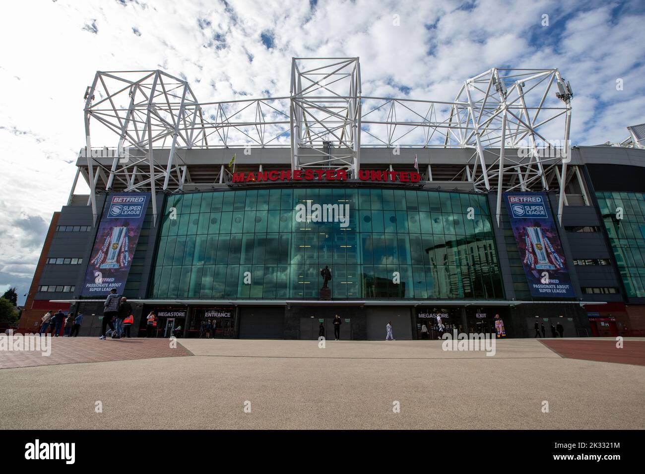 General view outside Old Trafford Stadium ahead of the 25th Betfred ...