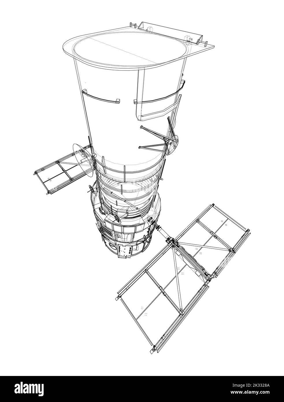 Hubble space telescope. Sattellite Stock Vector Image & Art - Alamy