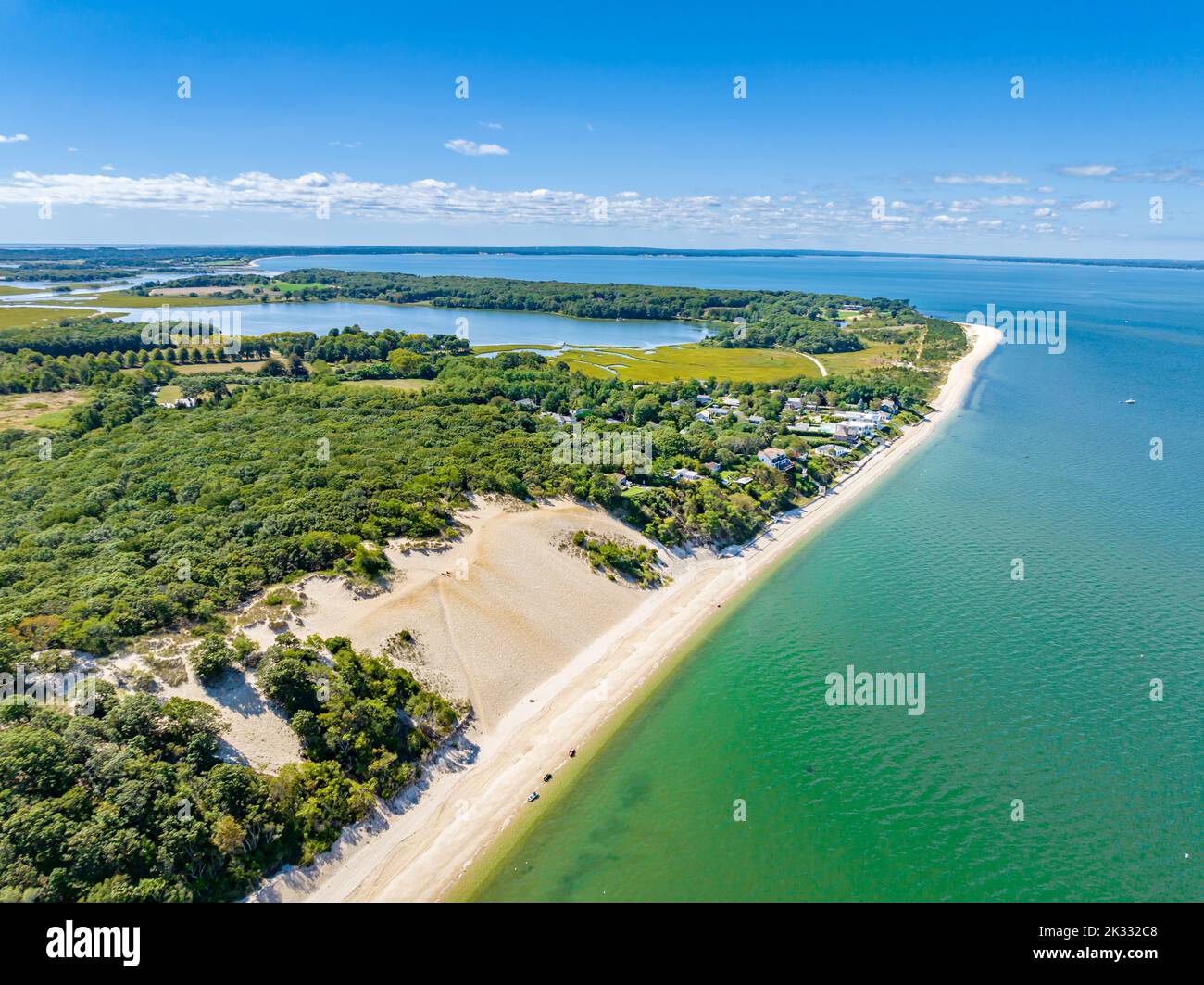 aerial view of Conscience Point National Wildlife Refuge Stock Photo ...