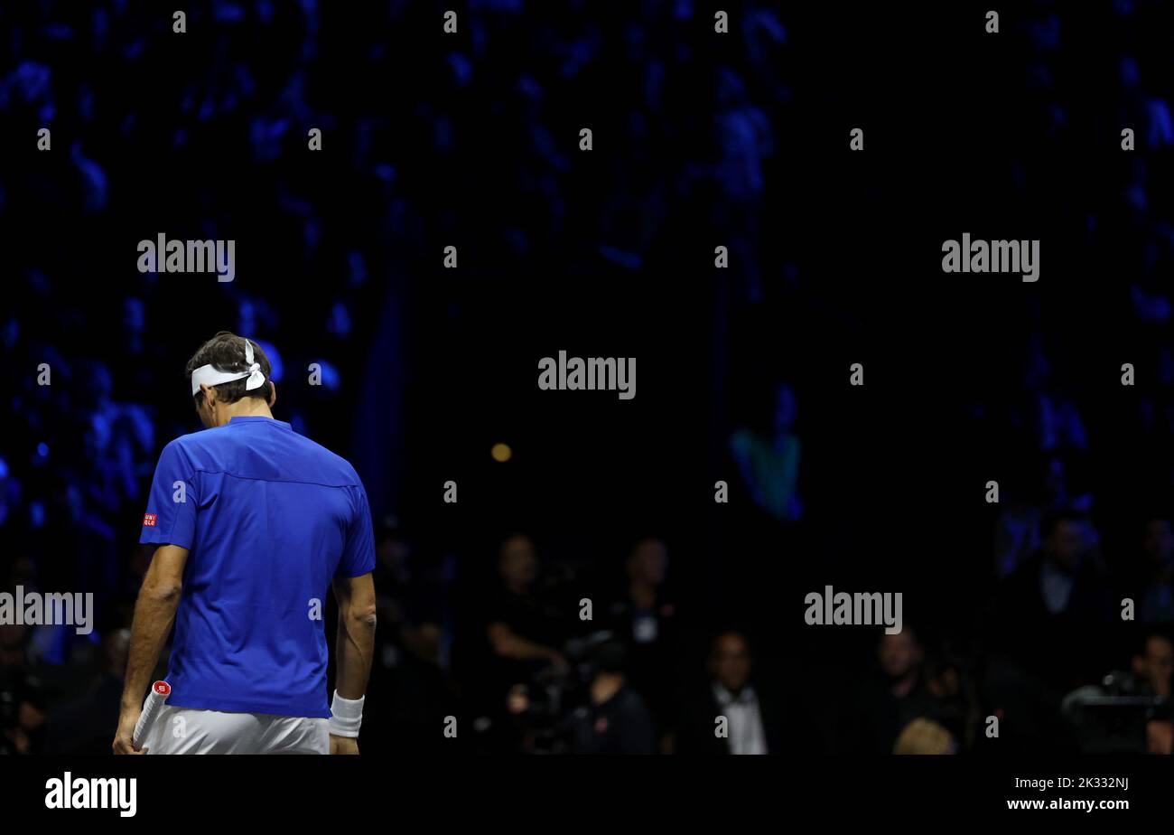 London, Britain. 23rd Sep, 2022. Swiss player Roger Federer of Team ...