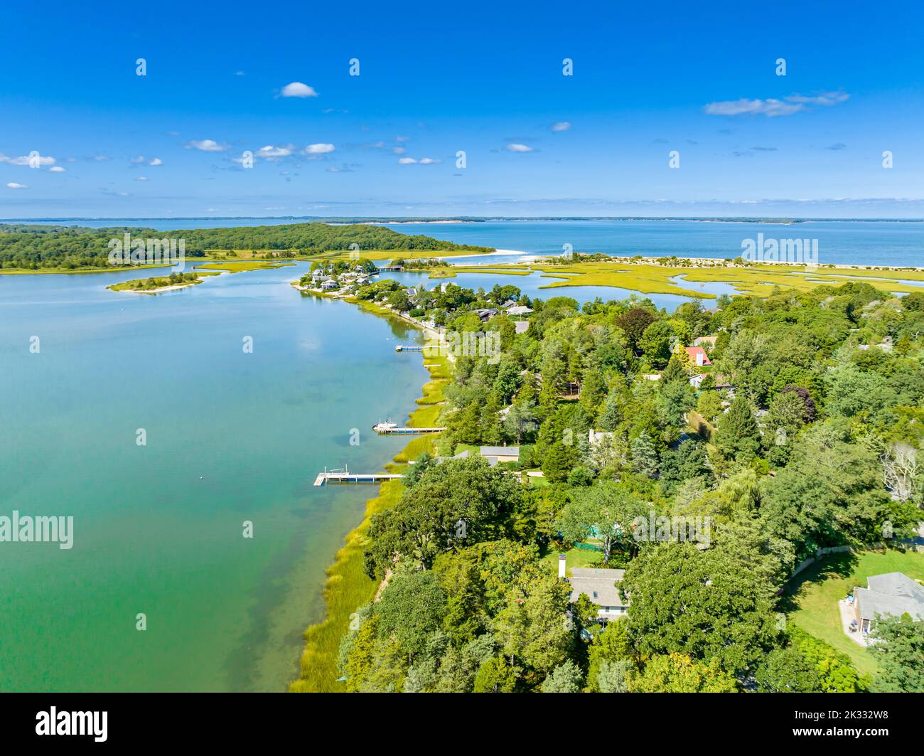 Aerial view of north sea and towd point road Stock Photo - Alamy