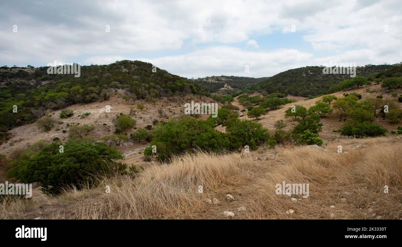 Cloudy day over ridges in Texas Hill Country Stock Photo - Alamy