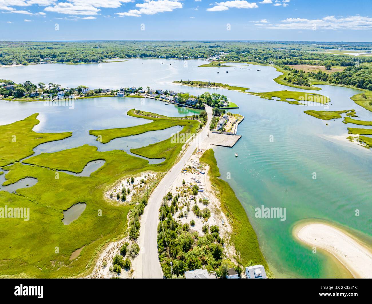 Aerail view of towd point road and north sea Stock Photo - Alamy