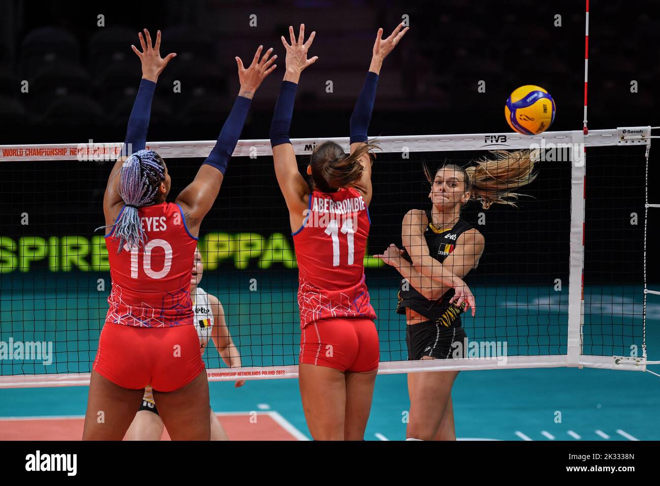 Belgium's Britt Herbots, Puerto Rico's Diana Reyes and Puerto Rico's ...