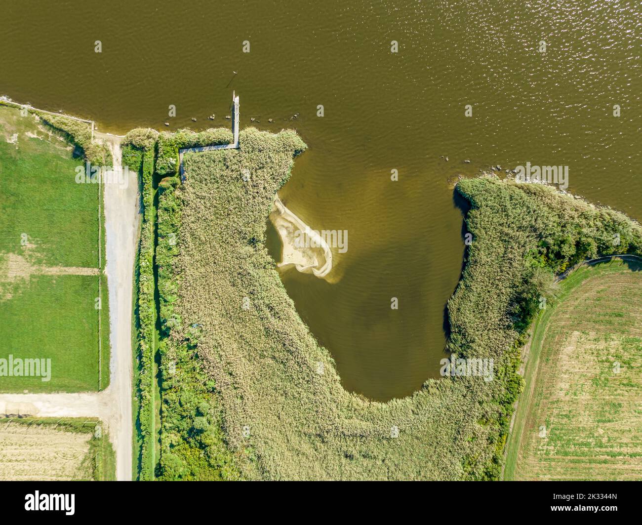 aerial image of the dead end of horsemill lane, bridghampton, NY Stock ...