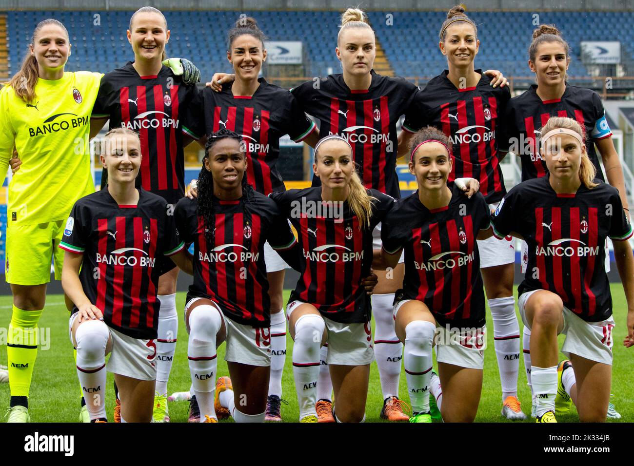 Ennio Tardini stadium, Parma, Italy, September 24, 2022, Milan Line Up ...