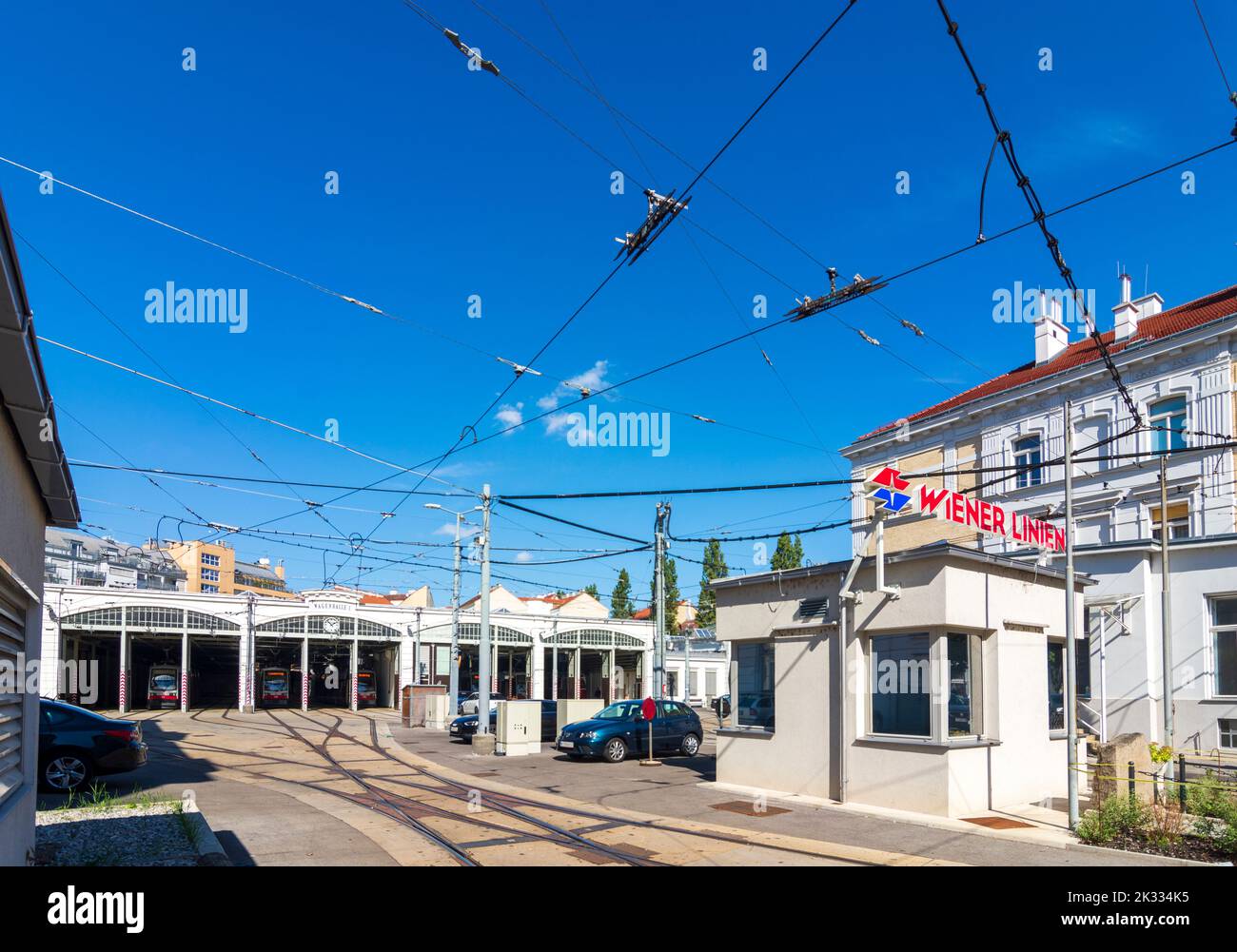 Wien, Vienna: Betriebsbahnhof streetcar depot Brigittenau in 20 ...