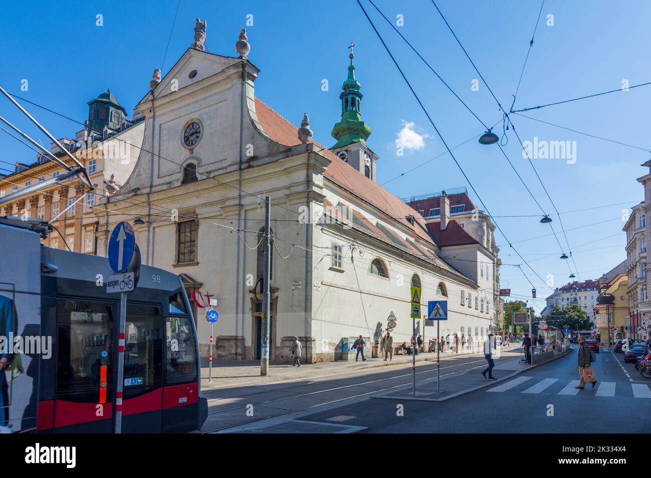 Wien, Vienna: church Paulanerkirche in 04. Wieden, Wien, Austria Stock ...