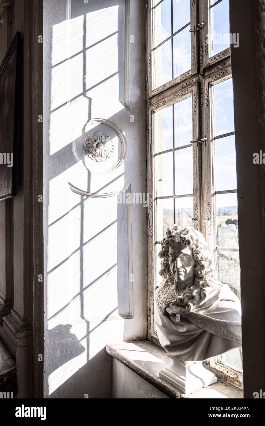 The Bust of Louis XIV near the old window Stock Photo - Alamy
