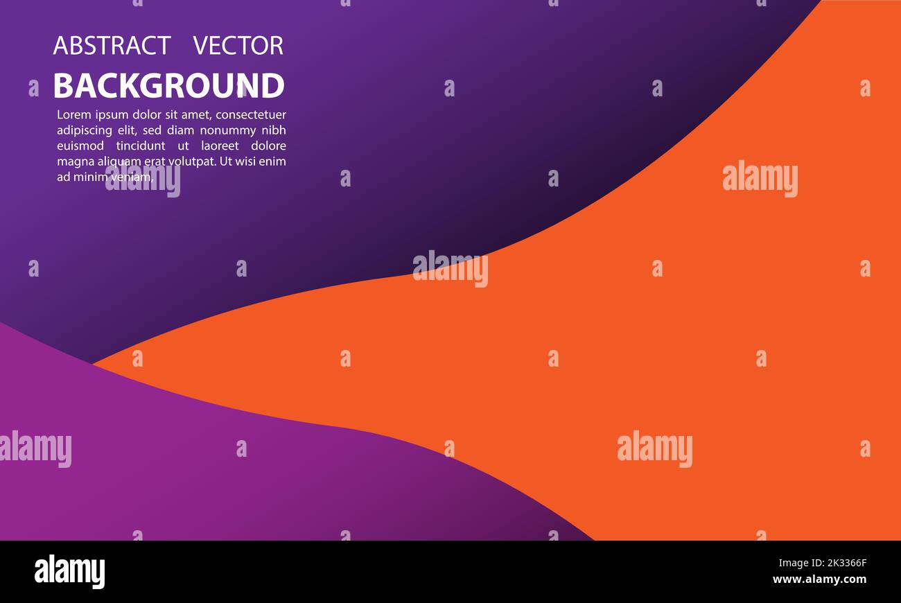 A template in vibrant orange and purple tones with editable title and ...