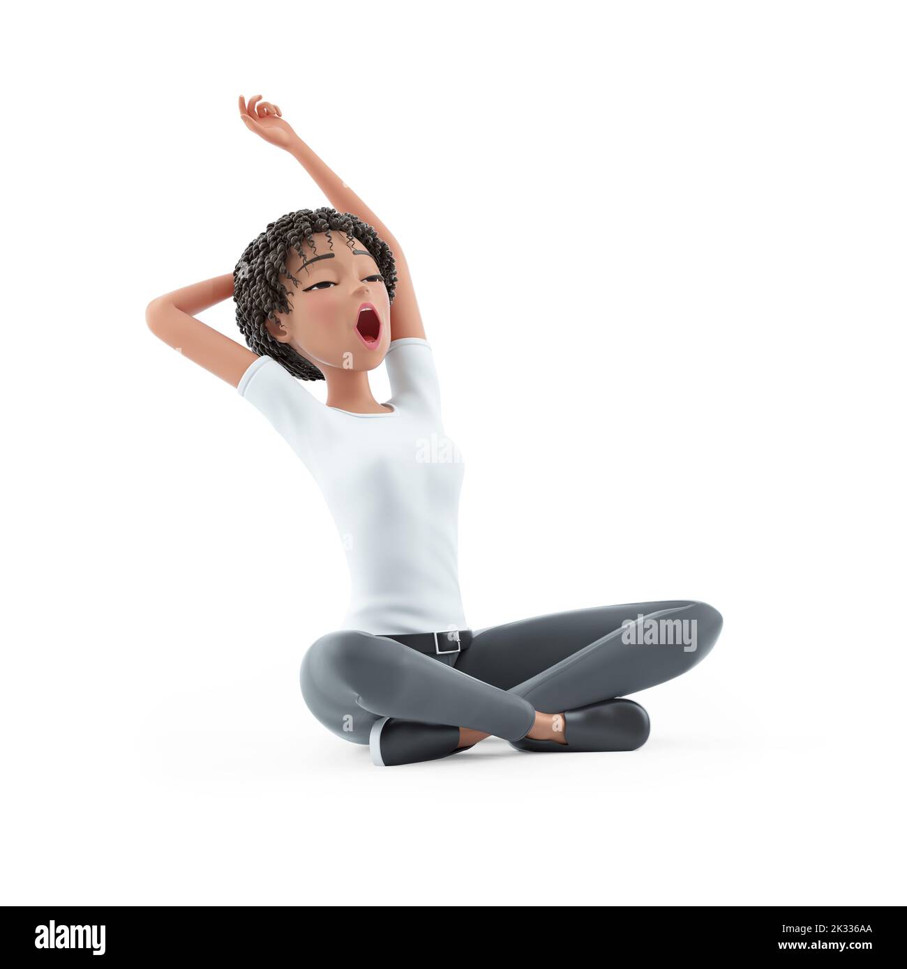 Cartoon wake up woman hi-res stock photography and images - Alamy