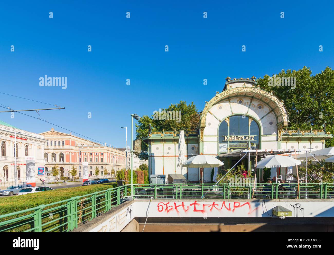 Wien, Vienna: Karlsplatz Stadtbahn Station by Otto Wagner in 04. Wieden ...
