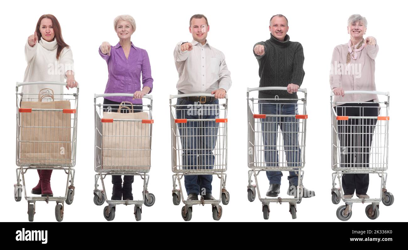 Group people cart showing hi-res stock photography and images - Alamy