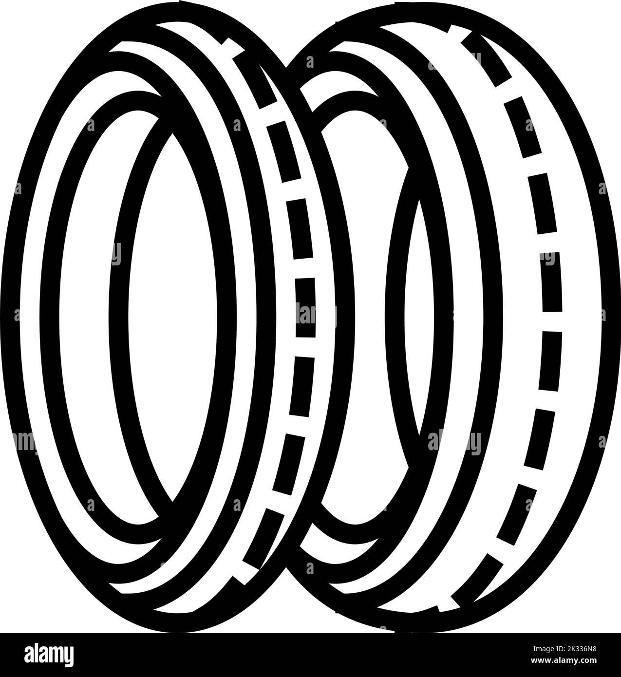 tire motorcycle accessory line icon vector illustration Stock Vector ...
