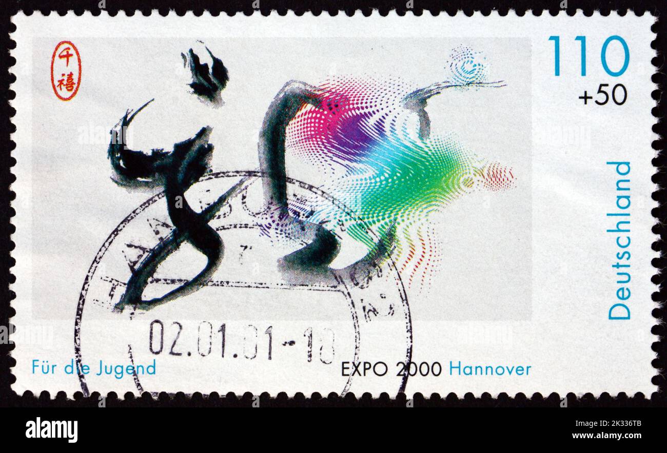 GERMANY - CIRCA 2000: a stamp printed in Germany shows abstract with ...