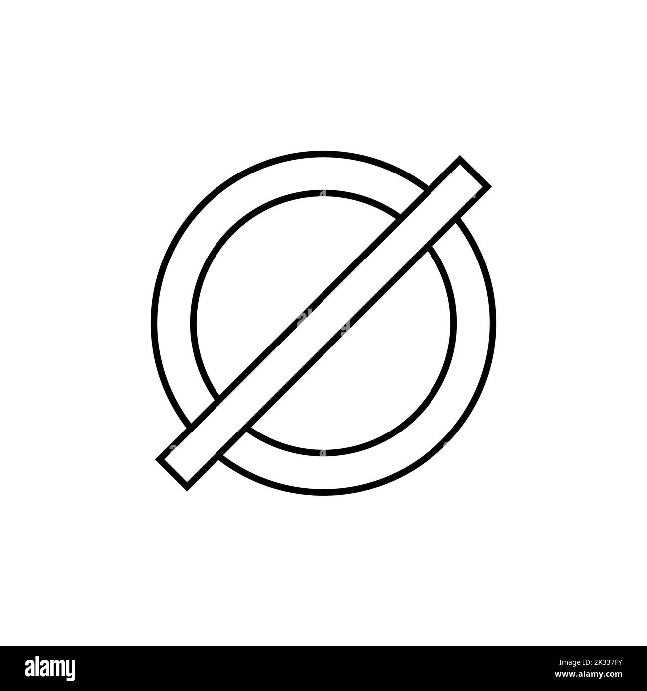 Empty Set Or Null Set Or Slashed Zero Icon Symbol In Mathematics Stock Vector Image And Art Alamy