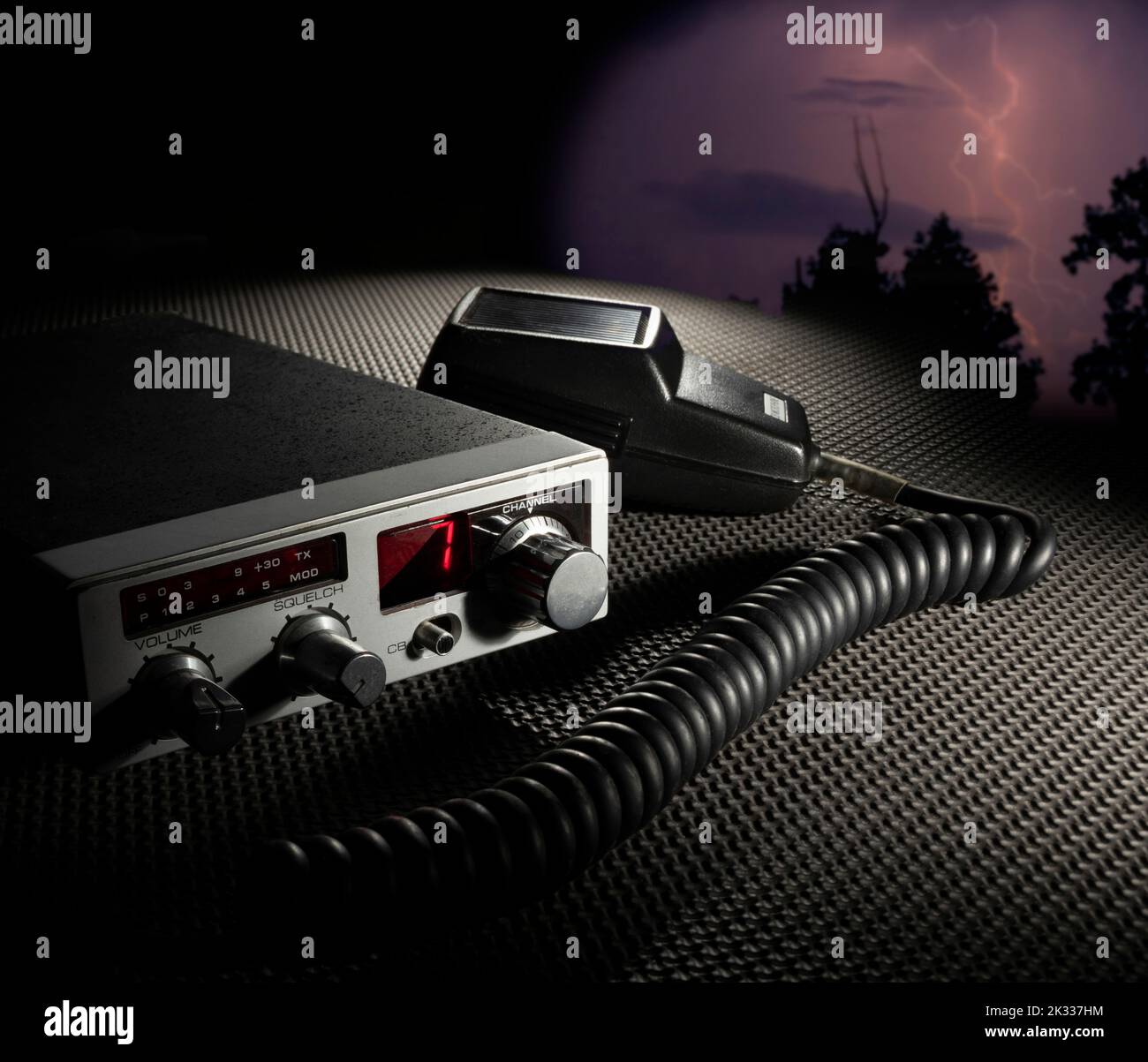 Lightning storm behind a CB radio on channel 7 Stock Photo - Alamy Lightning storm behind a CB radio on channel 7 Stock Photo - Alamy