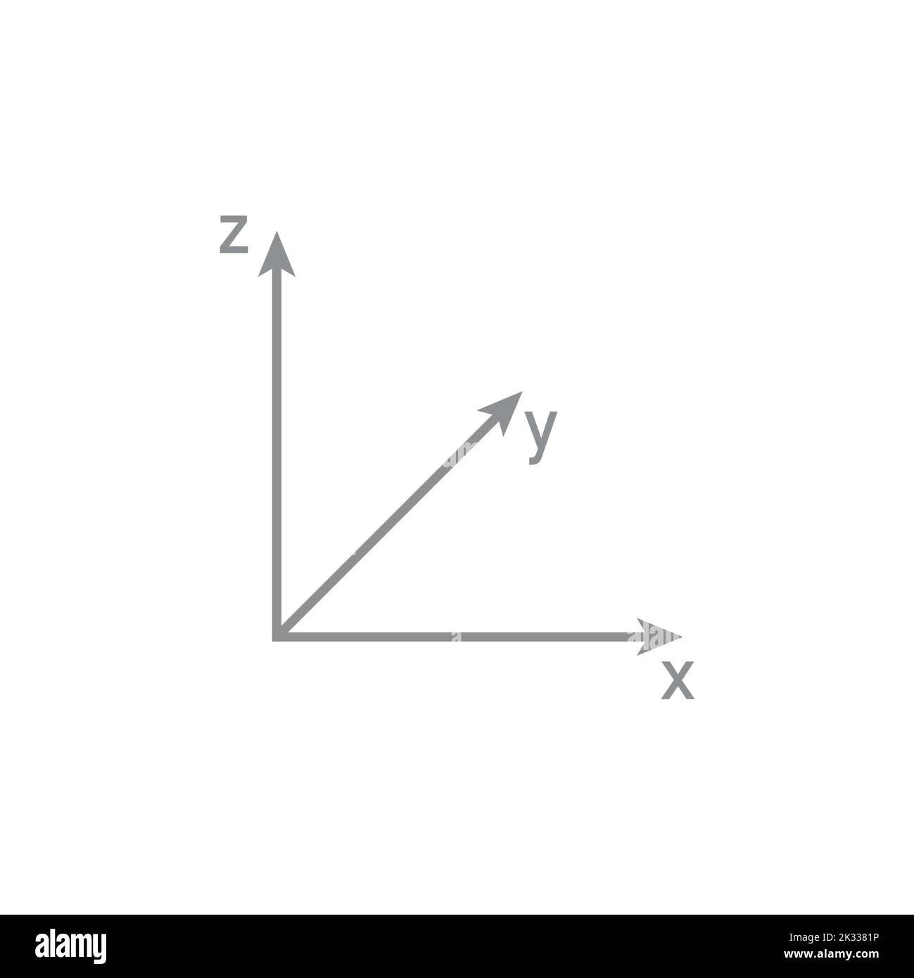3d Space Coordinate System On White Background Stock Vector Image And Art Alamy