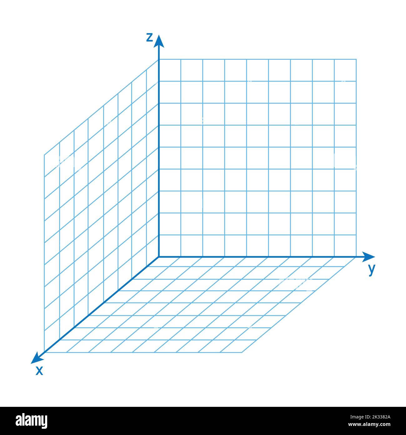 3d Space Coordinate System On White Background Stock Vector Image And Art