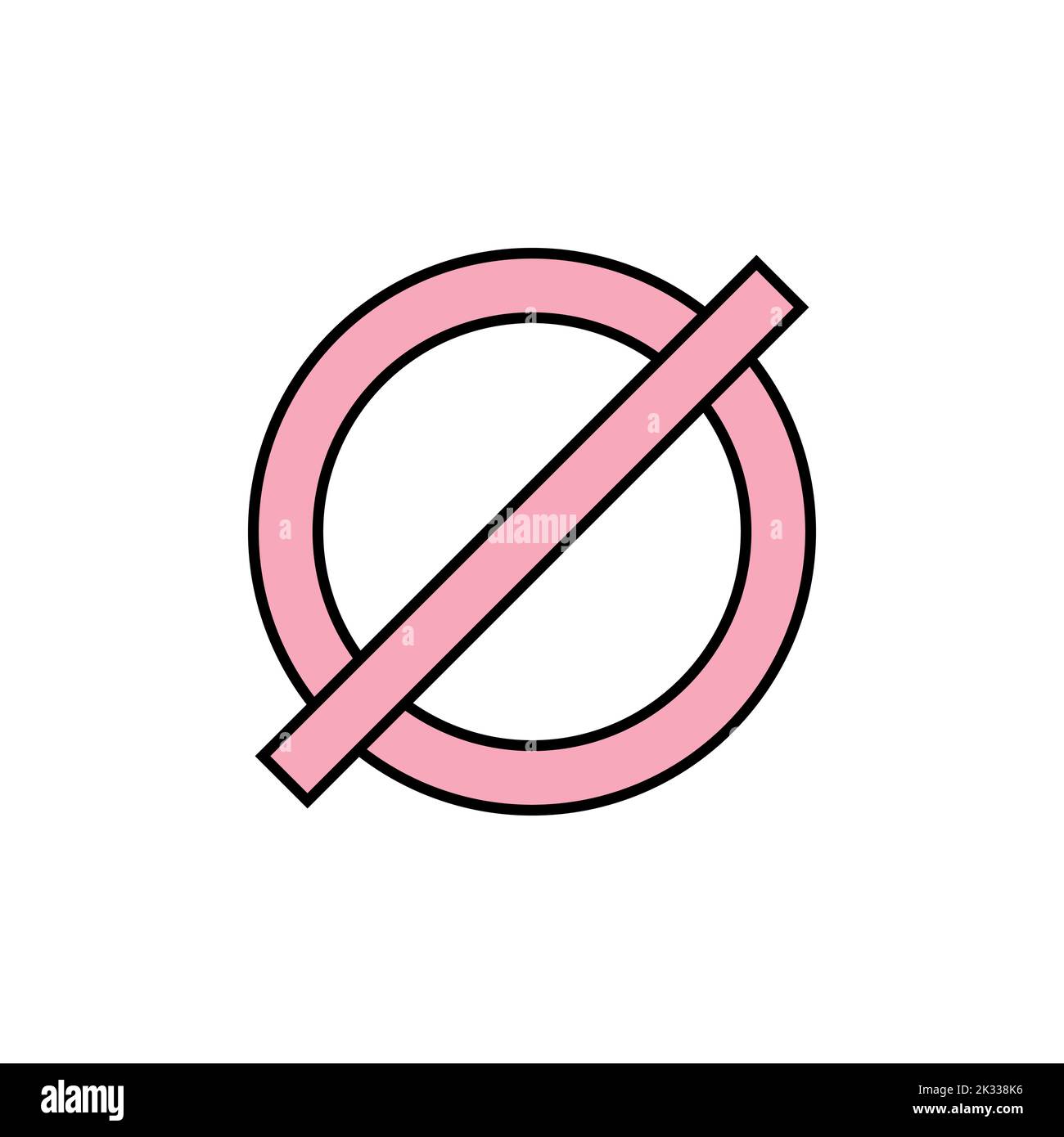 Empty Set Or Null Set Or Slashed Zero Icon Symbol In Mathematics Stock