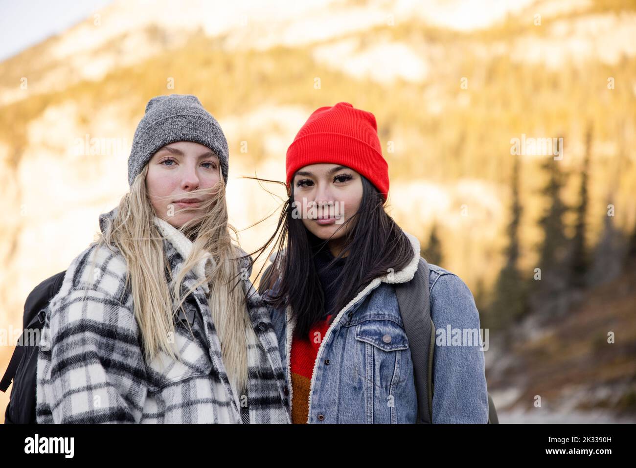 Two women wearing hi-res stock photography and images - Alamy