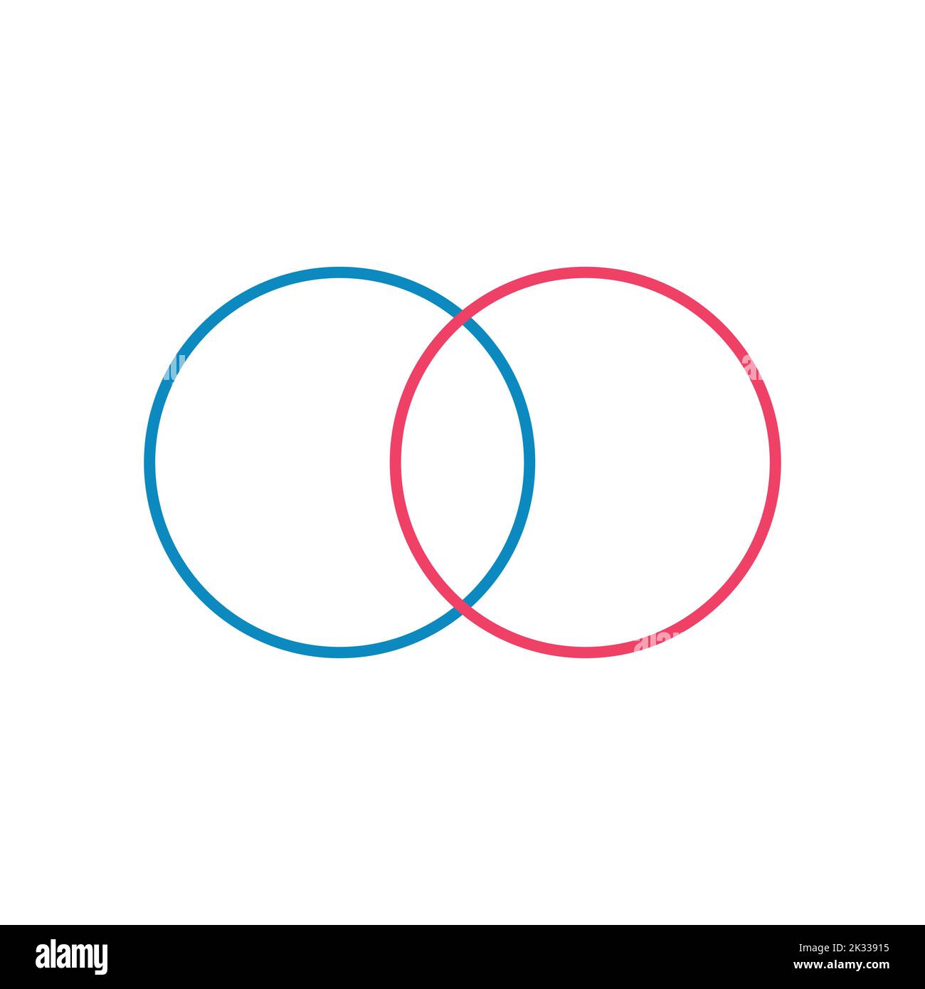Intersection of two sets and venn diagrams in set theory Stock Vector ...