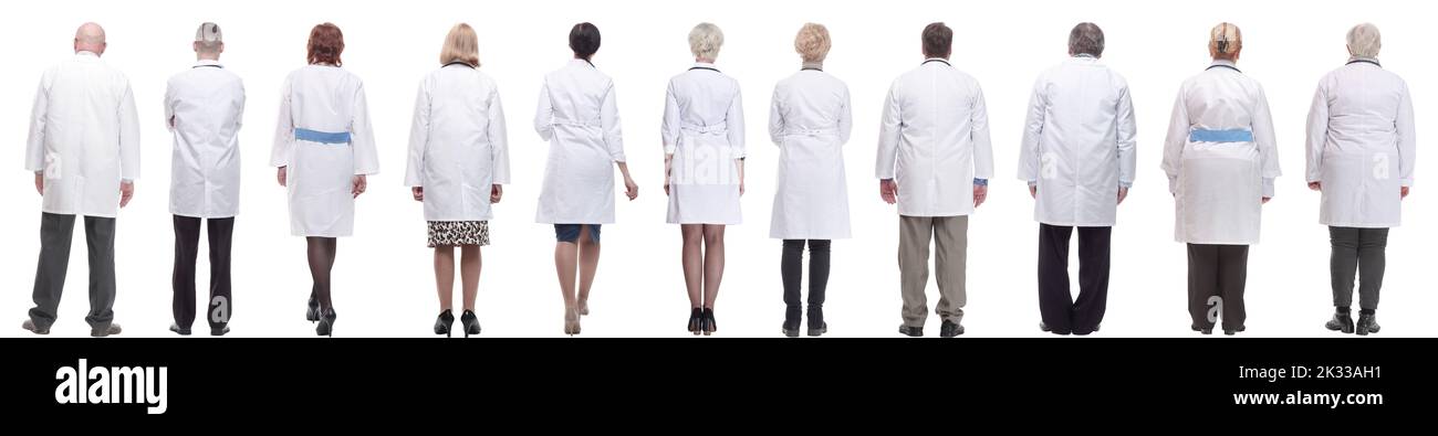 group of doctors in full length isolated on white Stock Photo - Alamy