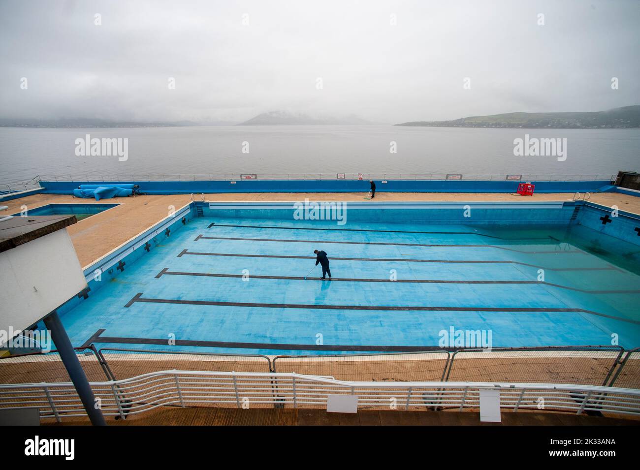 OUTDOOR SWIMMING POOL/LIDO AT GOUROCK...GOUROCK OUTDOOR POOL IS A SALT ...