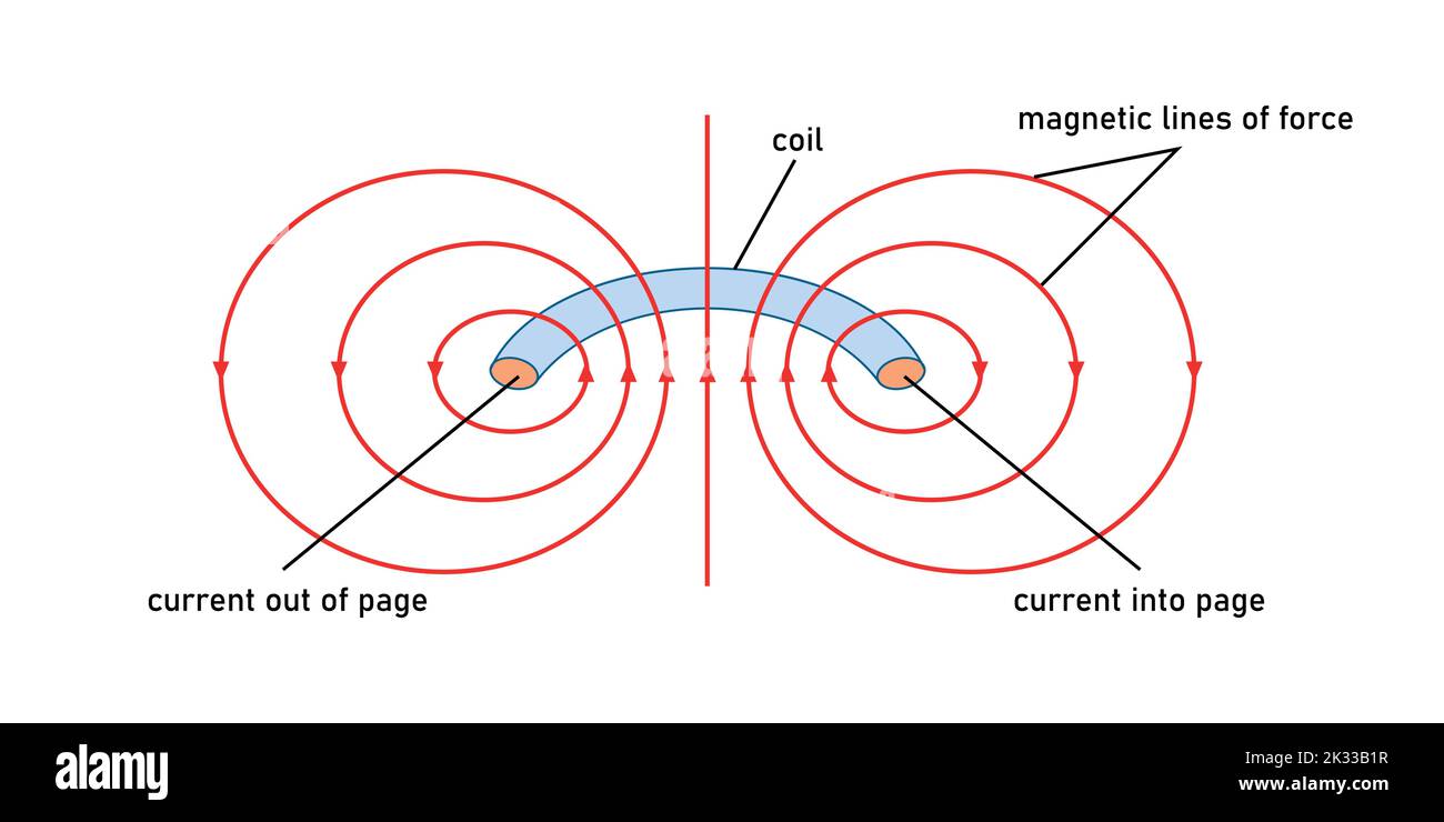 The lines of force around the edges of a coil Stock Vector Image & Art ...