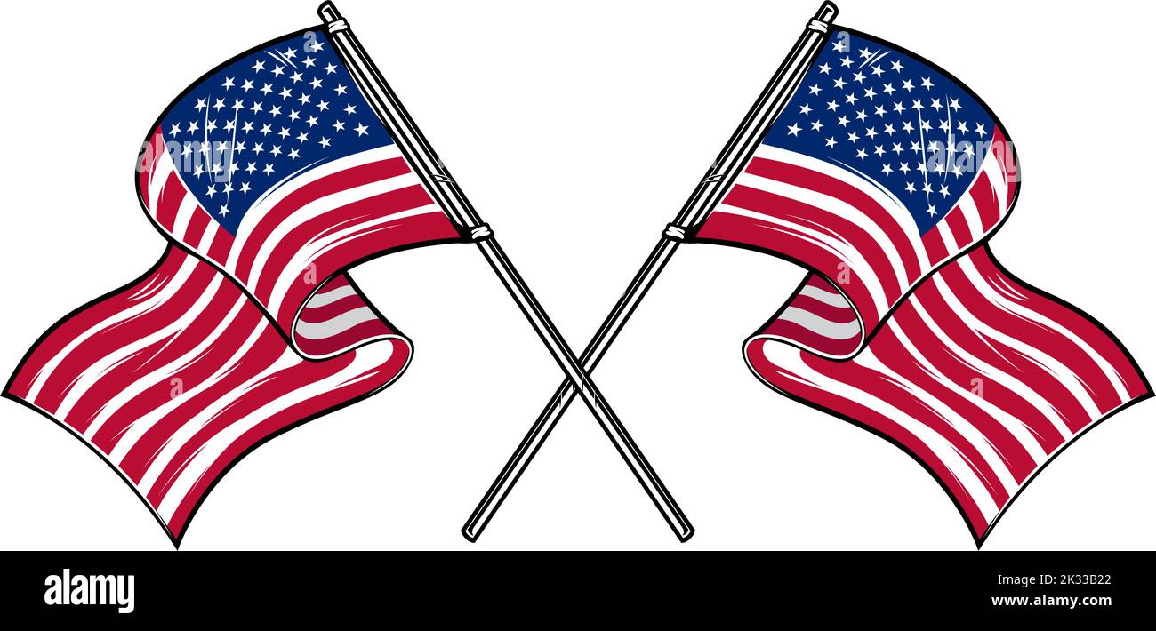 Double red flags Cut Out Stock Images & Pictures - Alamy